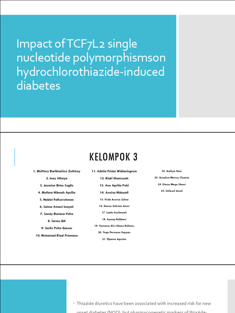 HCTZ Farmakogenetika Kelompok 3 | PDF