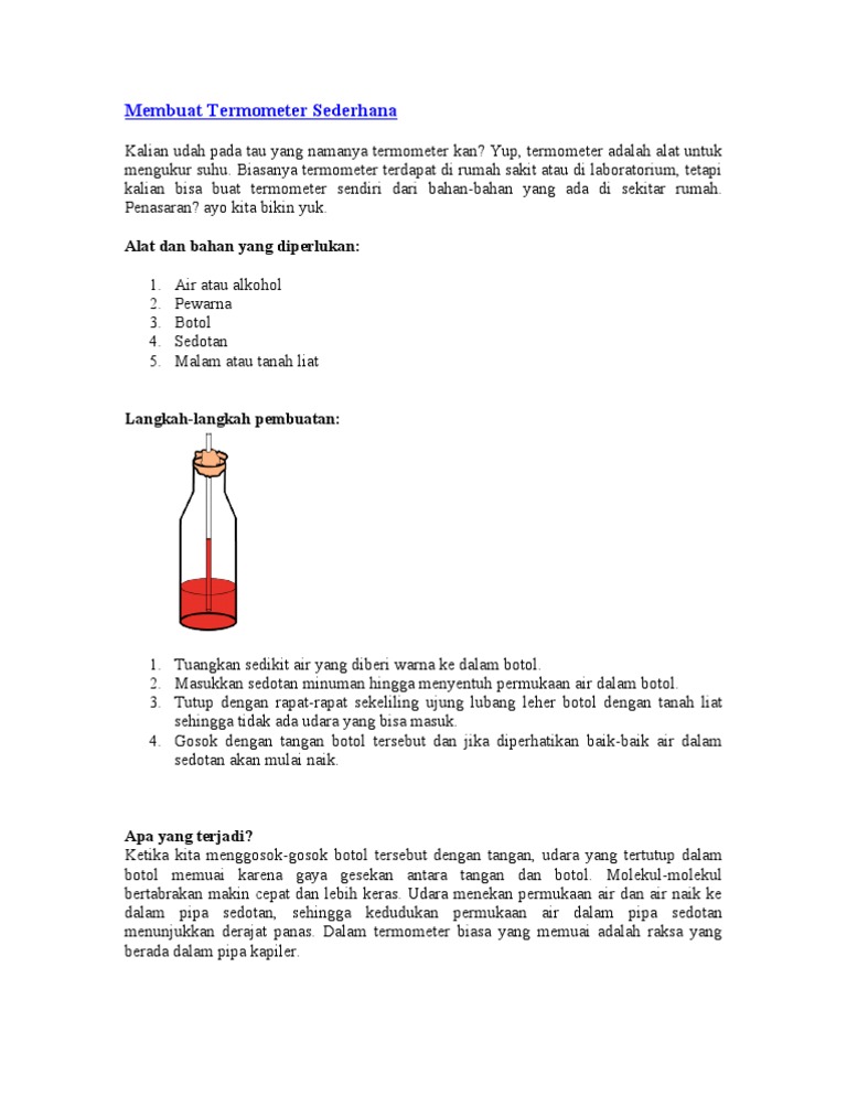 Membuat Termometer Sederhana | PDF