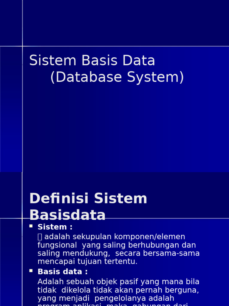 ASJ Materi 2 Sistem Basis Data (Database System) | PDF