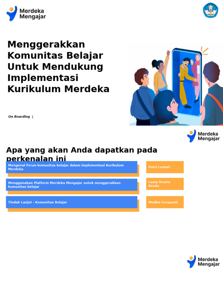 (Rangkuman) Webinar 1 - Mengenal Komunitas Belajar | PDF