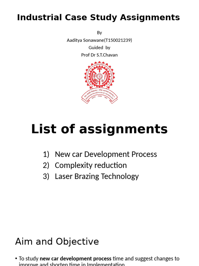 Industrial Case Study Assignments | PDF