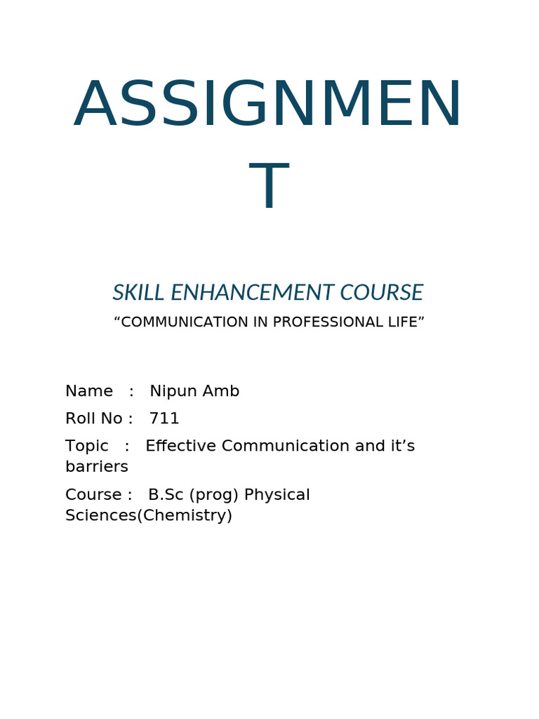 SEC ASSIGNMENT - NIPUN AMB Roll No - 711 | PDF