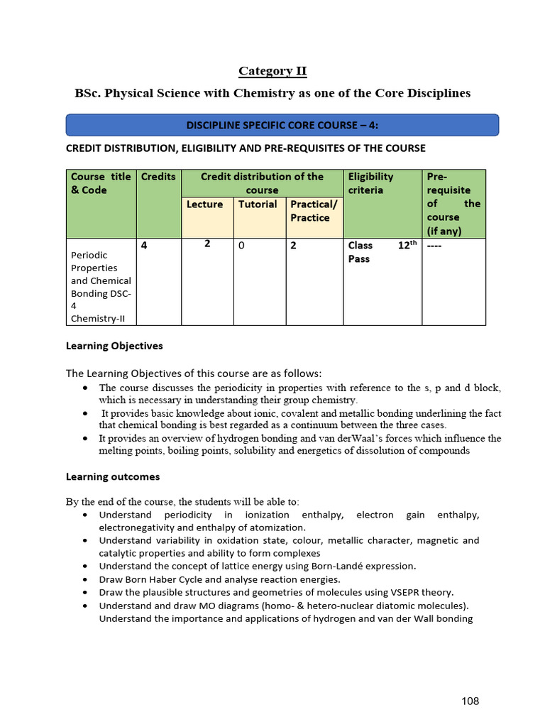2nd Sem Chemistry | PDF