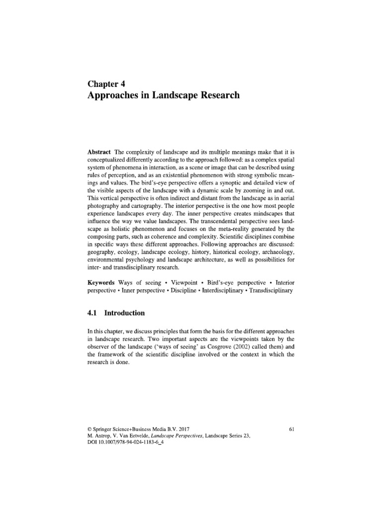 TODOS-Antrop-y-Van Eetvelde - 2017 - Approaches-In-Landscape-Research | PDF