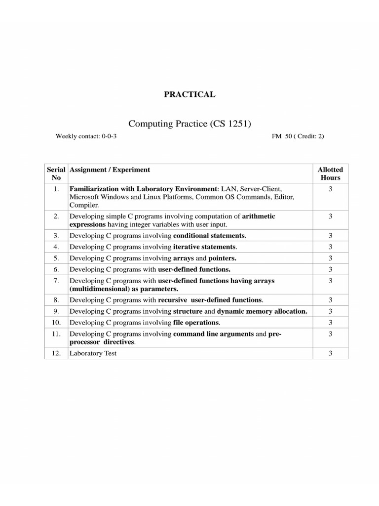 Computing Practice Practical Pdf