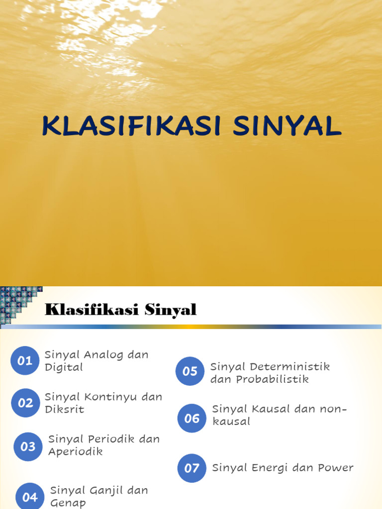 Klasifikasi Sinyal | PDF