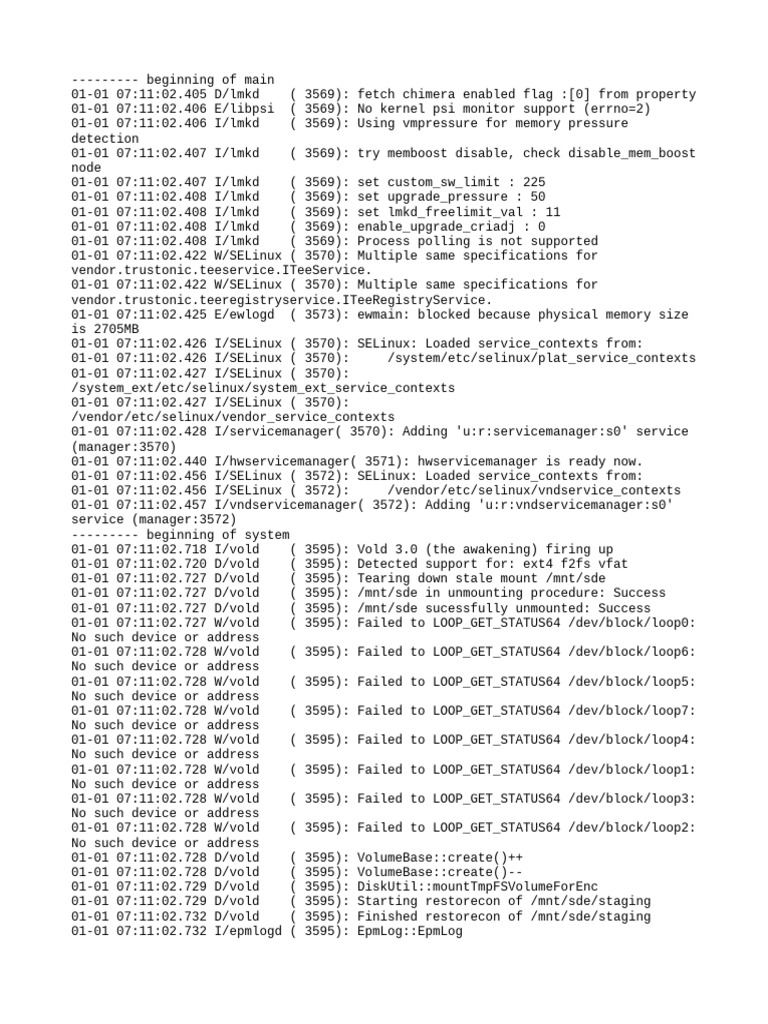 Logcat Prev CSC Log | PDF