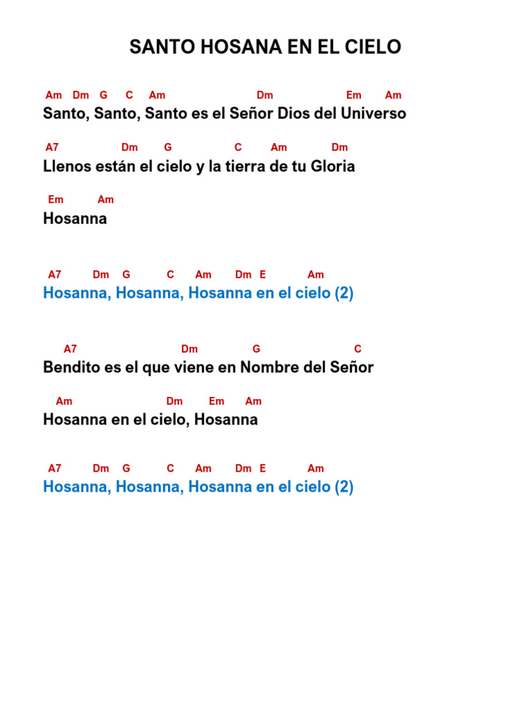 09 Santo Hosana en El Cielo | PDF
