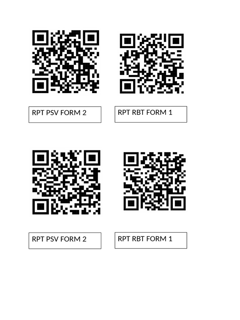 RPT RBT Form 1 RPT PSV Form 2 | PDF