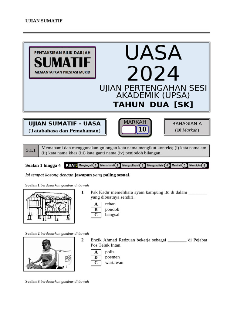 620029838-1-Set-Modul-Pbd-Sumatif-Uasa-2022-Bahasa-Melayu-Tahun-2-03 | PDF
