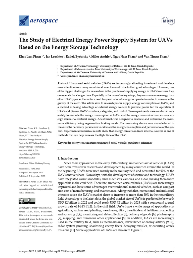 The Study of Electrical Energy Power Supply System | PDF | Unmanned ...