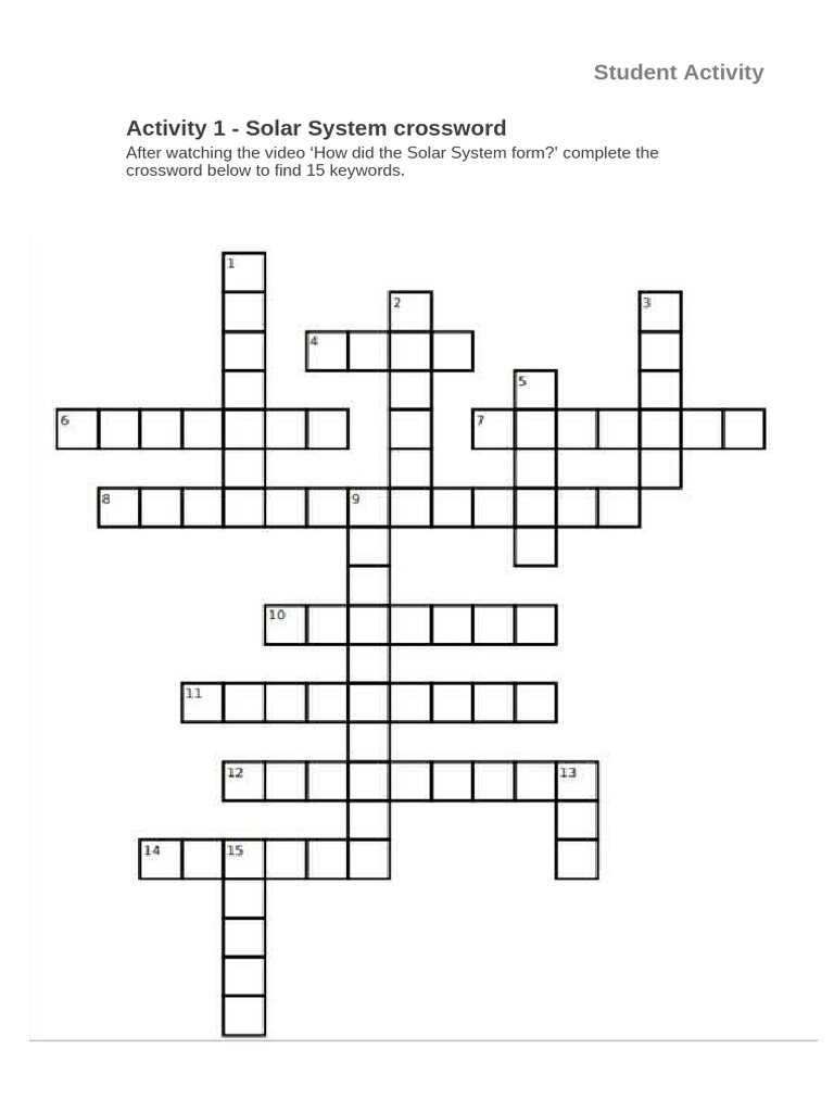 Solar Sys Activity | PDF
