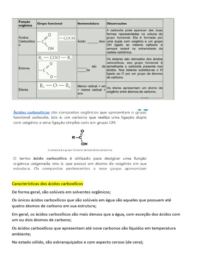 Oxigenados 2 Acidos Ester e Eter | PDF
