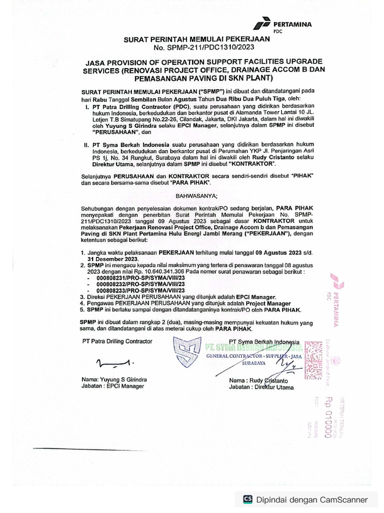 SPMP PT - Syma Berkah Indonesia | PDF