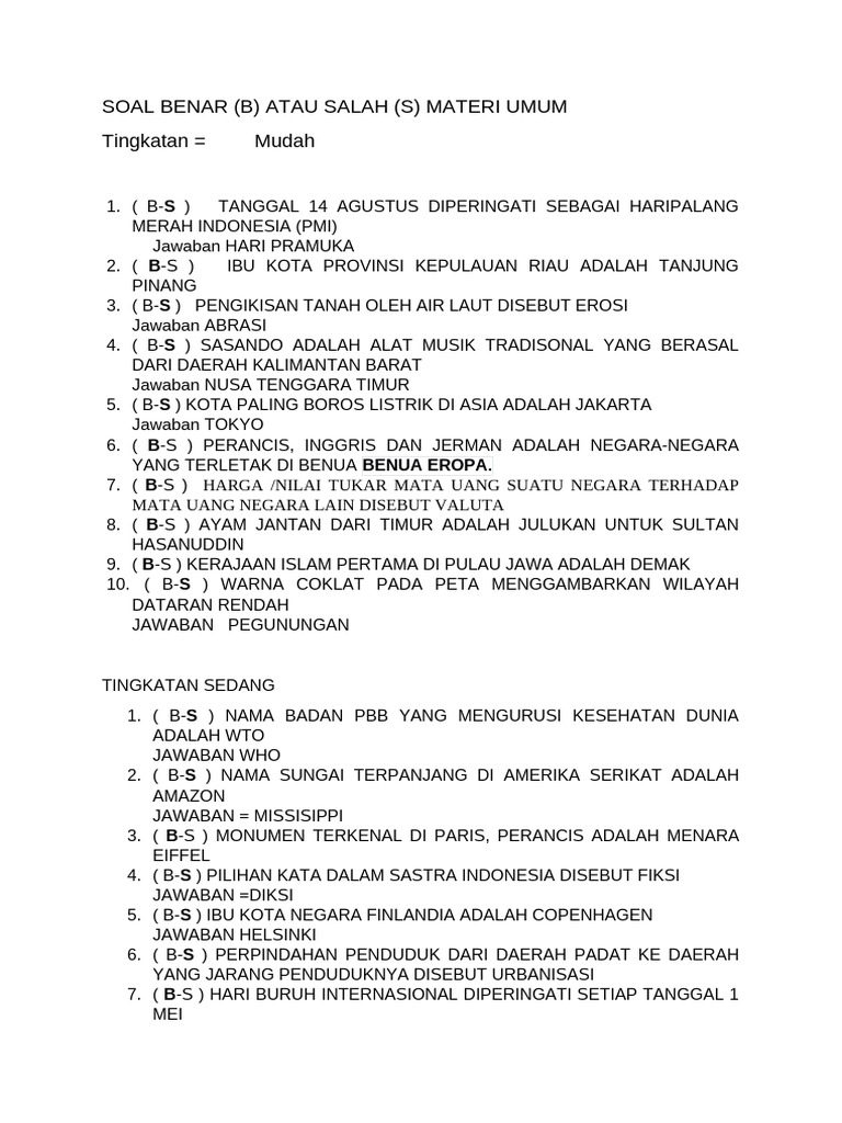 Soal Rangking 1 | PDF
