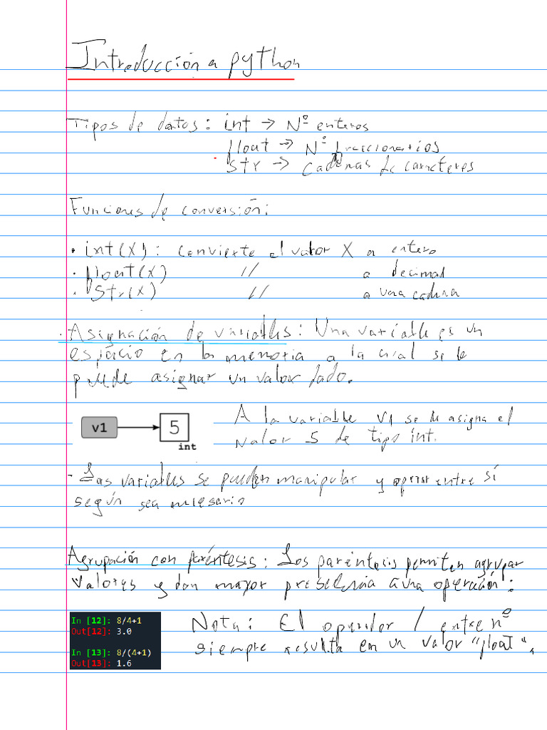 Python Clase1 Fundamentos Funciones Variables | PDF