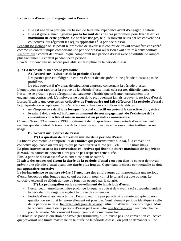 Période D'essai | PDF