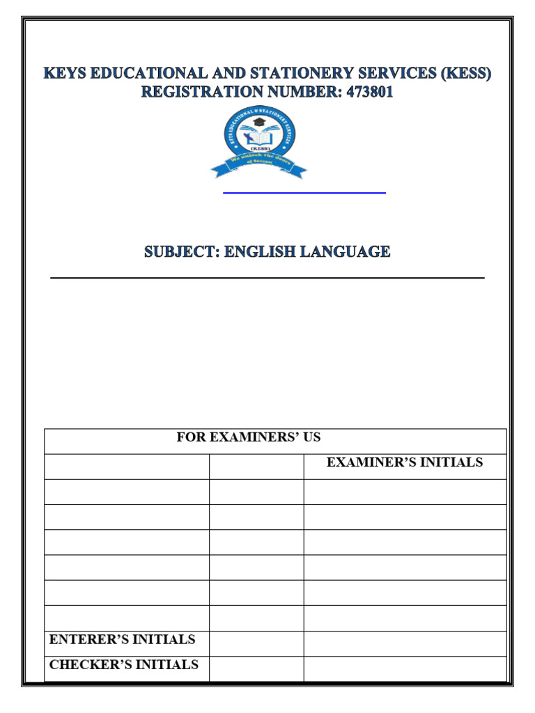 Standard Four English Assessment 2021 | PDF | Linguistics | Language ...