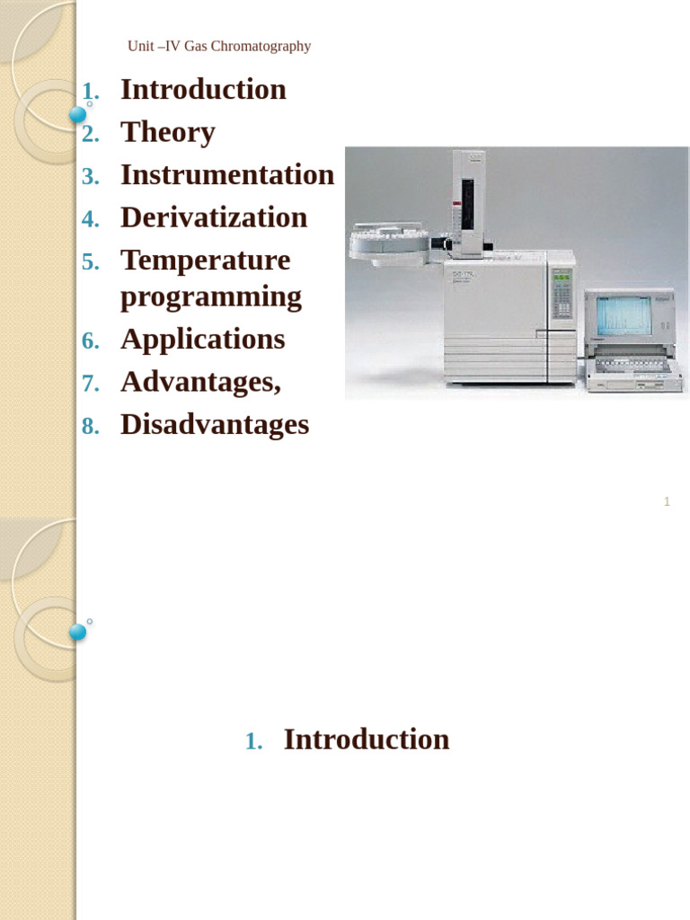 Unit 4 Gas Chromatography PPT-1 | PDF