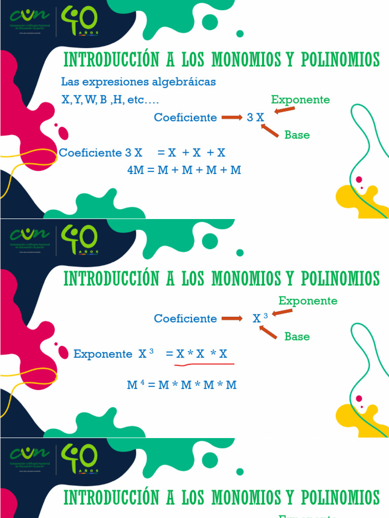 Operaciones Basicas Con Monomios | PDF