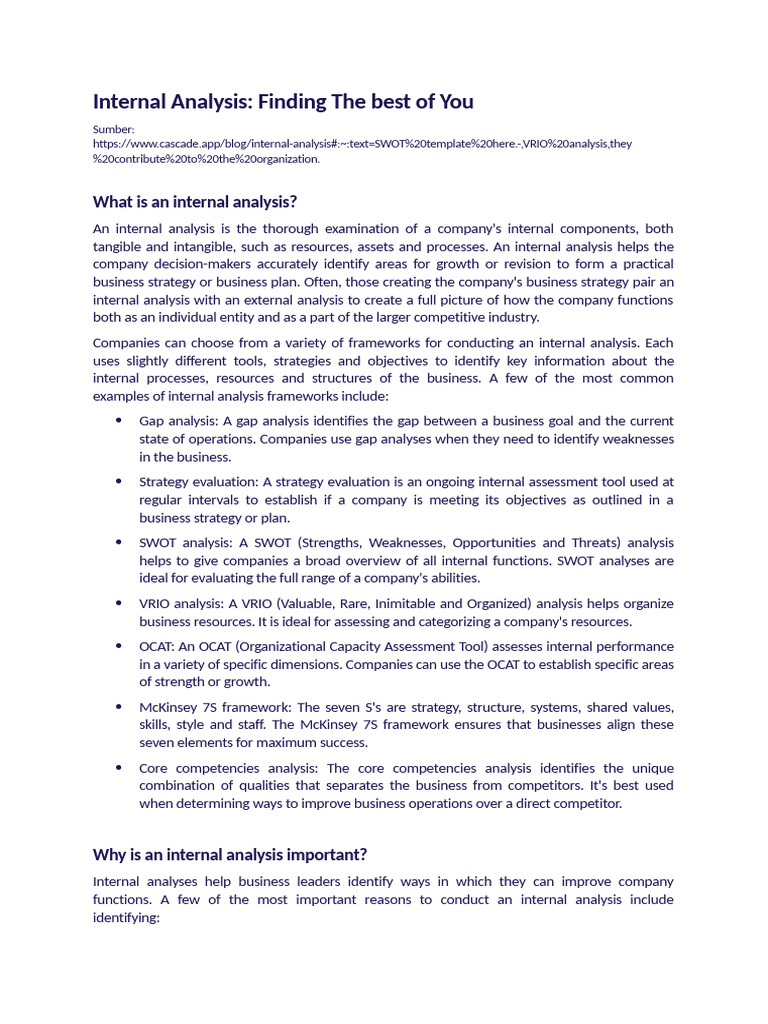 2-Internal Analysis-Finding The Best of You | PDF