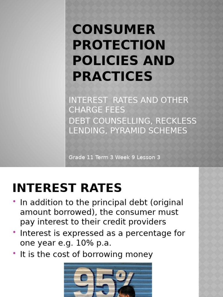 Consumer Protection Policies and Practices | PDF