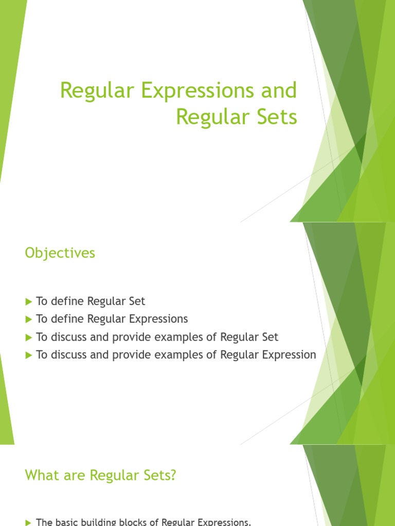 Regular Expressions and Regular Sets | PDF