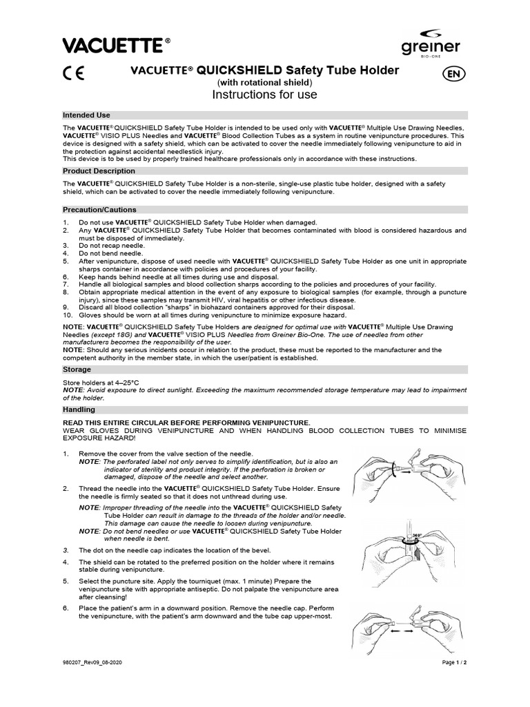 IFU QuickshieldRotational Rev09 EN | PDF