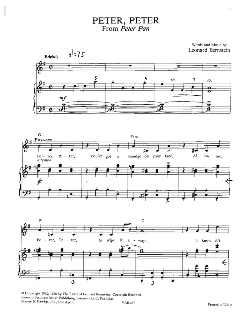 L. Bernstein - Peter Peter | PDF