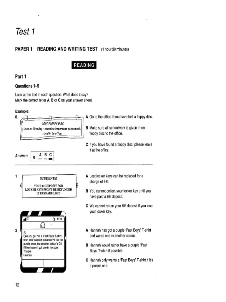 Preliminary English Part 1 | PDF