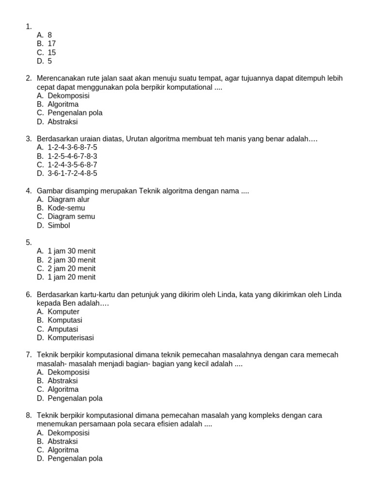 SOAL UAS INFORMATIKA 2022 Google Form | PDF