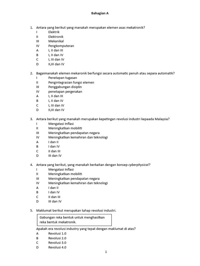 Bahagian A RBT Ting 3 | PDF