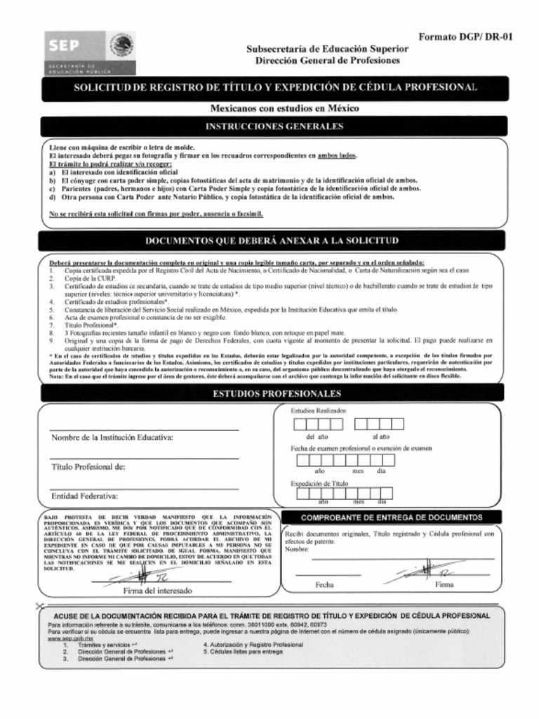 07 Formato Solicitud de Titulo Firmado | PDF