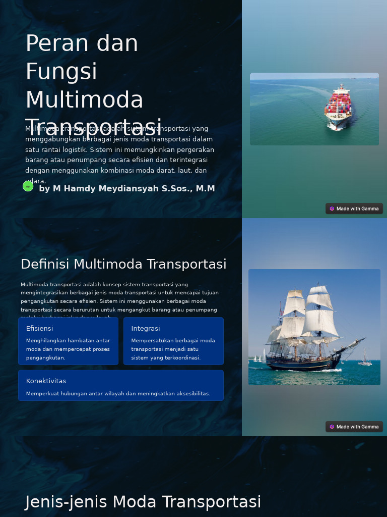 Peran Dan Fungsi Multimoda Transportasi | PDF