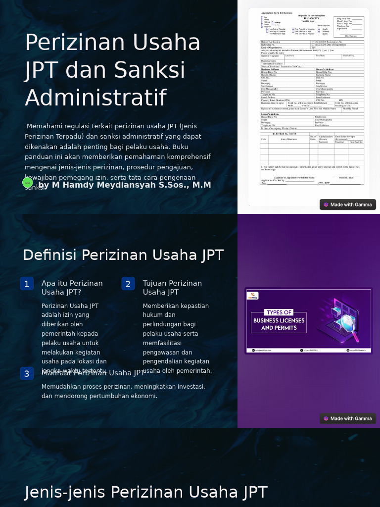 Perizinan Usaha JPT Dan Sanksi Administratif | PDF