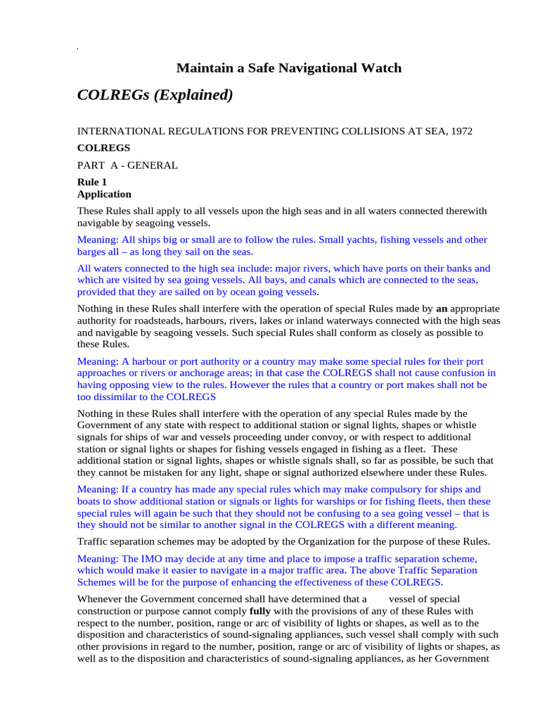Fdocuments - in Colreg Explaination | PDF