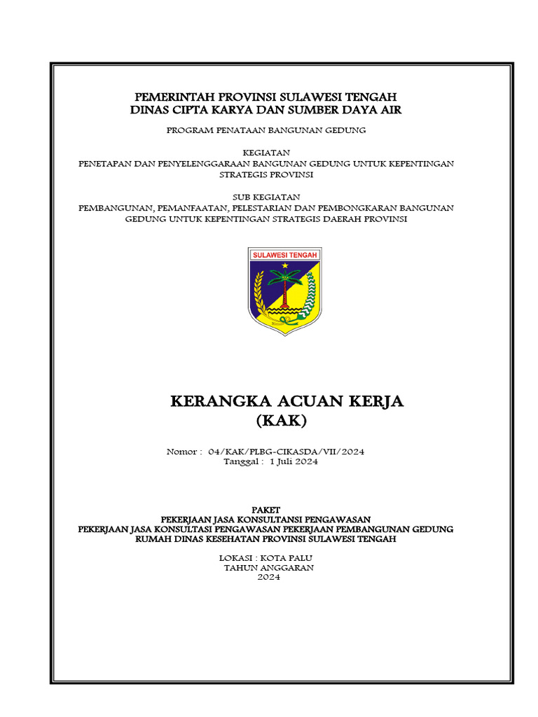 04 Kak JKP Dinas Kesehatan | PDF