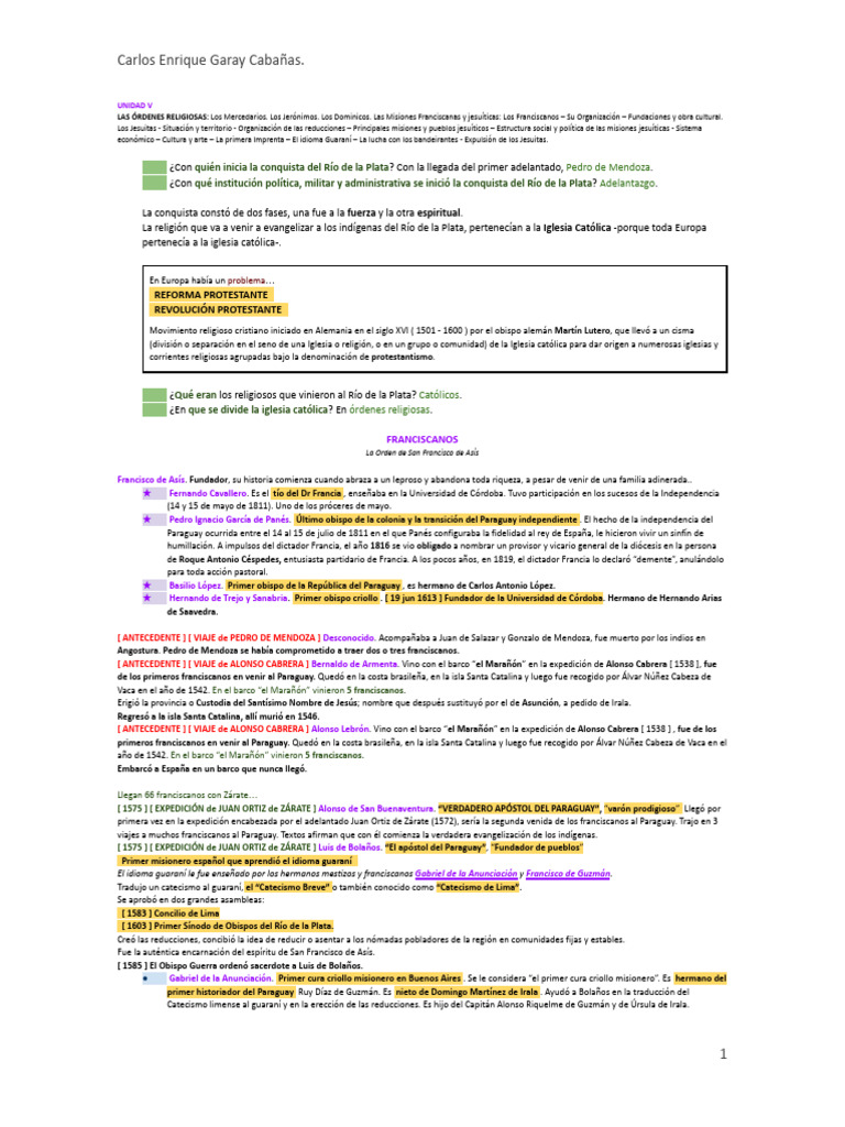 Unidad 5 - Las Órdenes Religiosas-1 | PDF