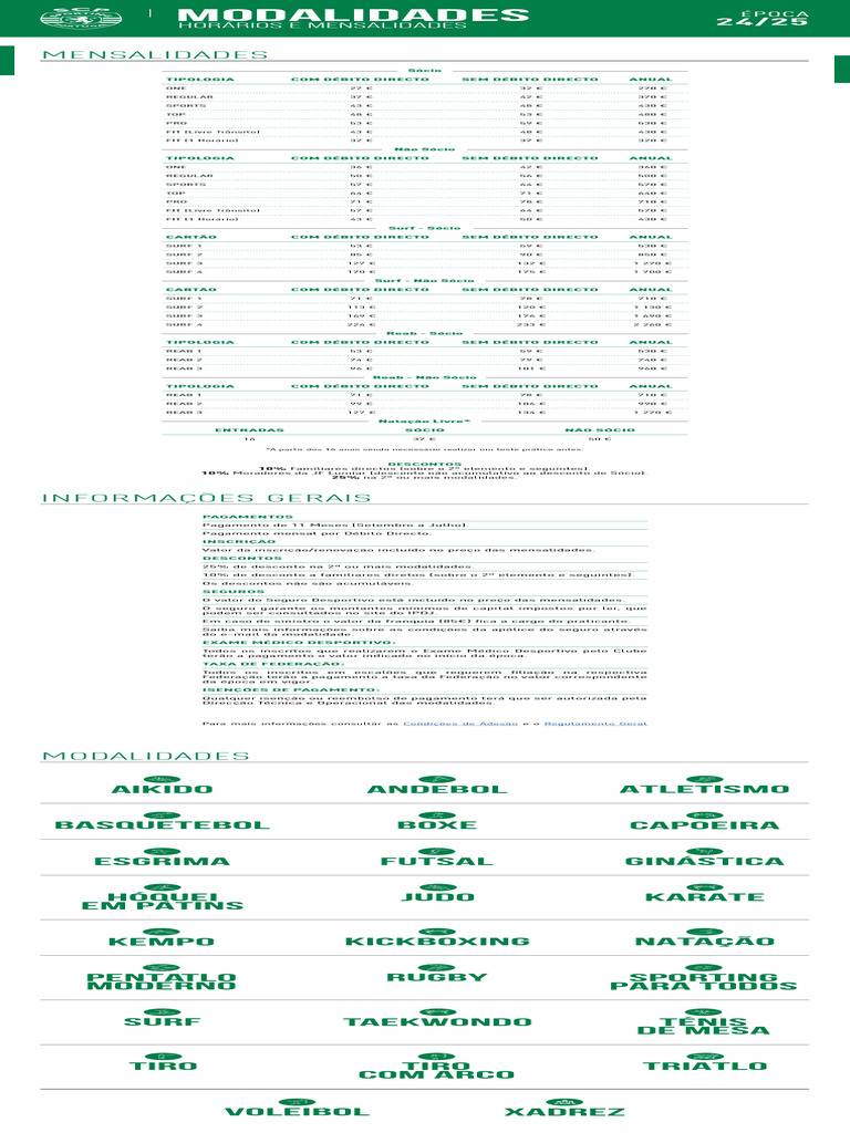Modalidades SCP 2024-2025 | PDF