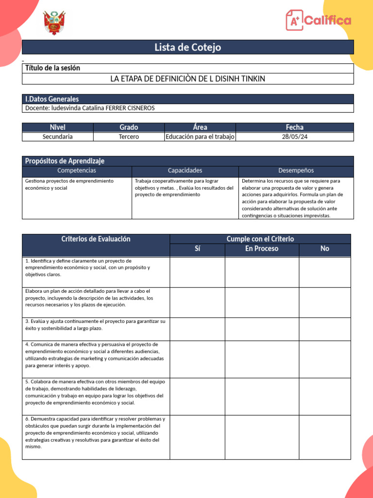 La Etapa de Definiciòn de L Disinh Tinkin | PDF