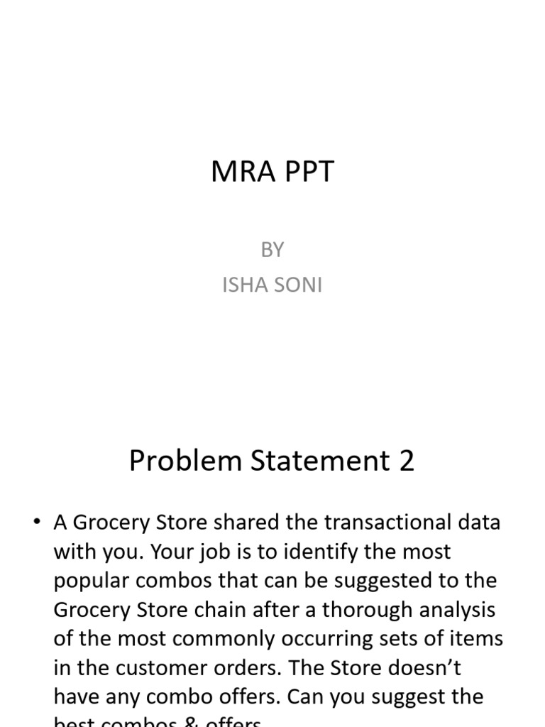 ISHA SONI MRA PPT | PDF