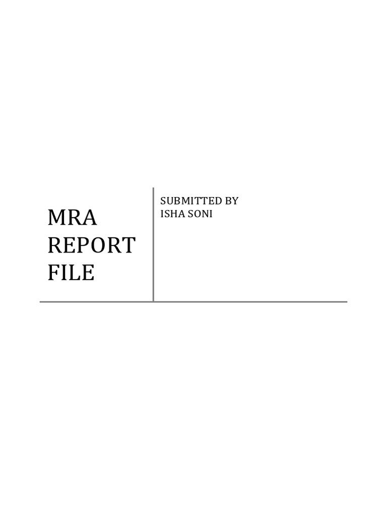 Isha Soni Mra Report File | PDF