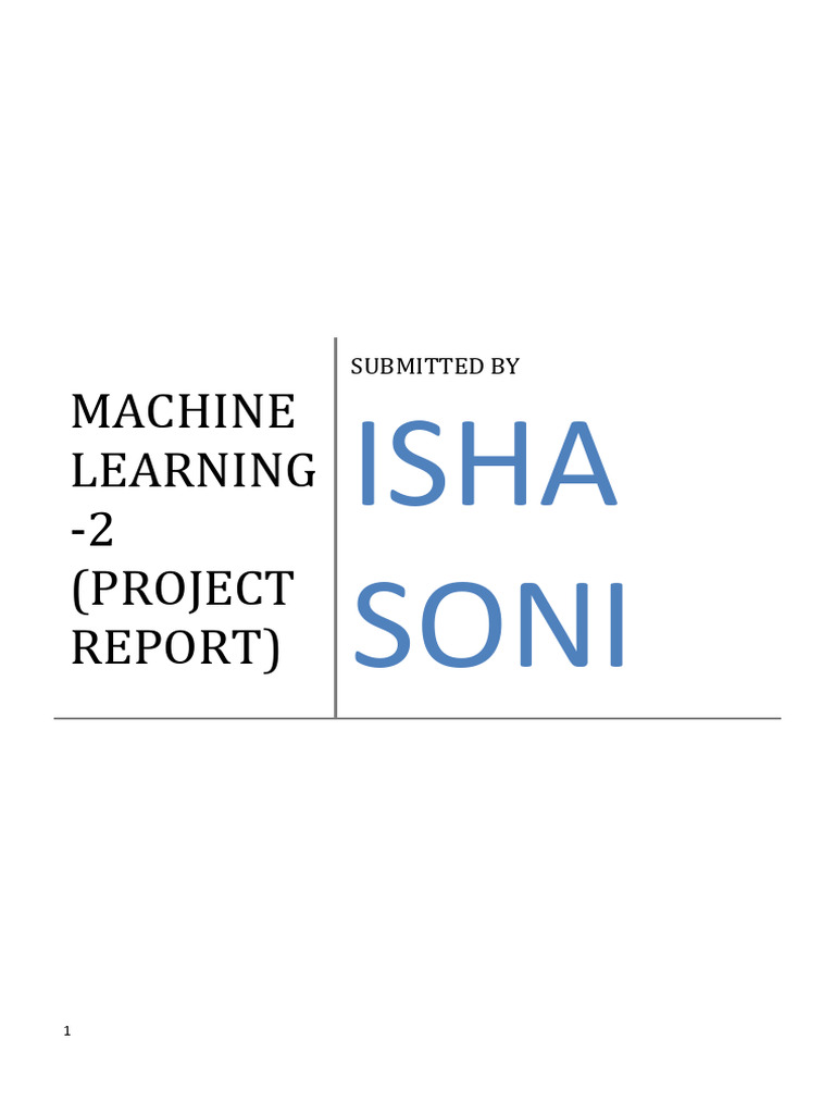 Isha Soni ML Alternate Project | PDF