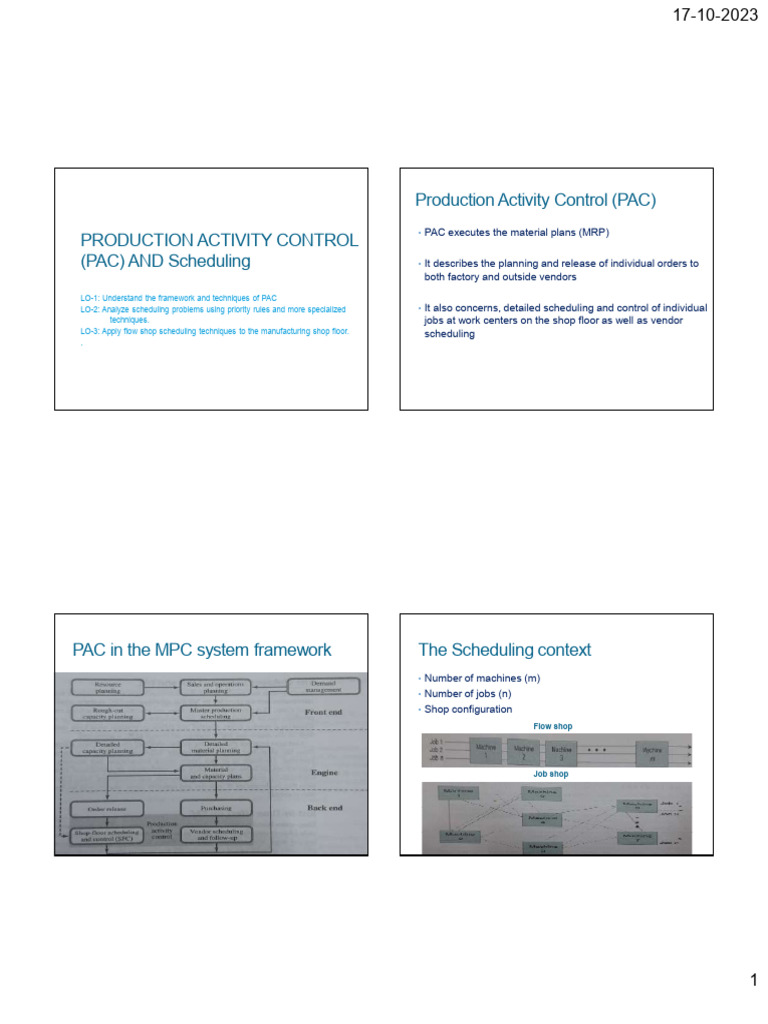 Pac And Scheduling Pdf