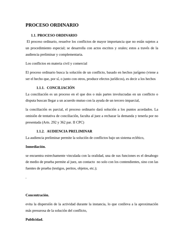 Proceso Ordinario | PDF