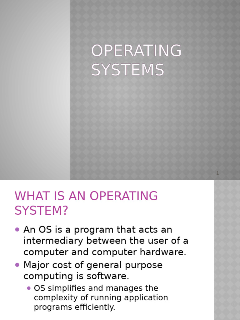 Operating System | PDF