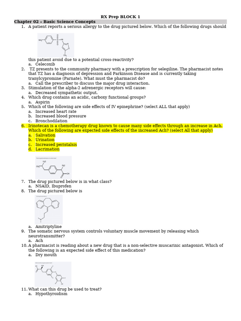 RX Prep Block 1 | PDF RX Prep Block 1 | PDF