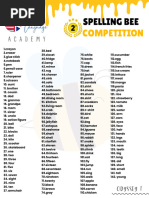 Spelling Bee 2025 Lista de Palabras | PDF