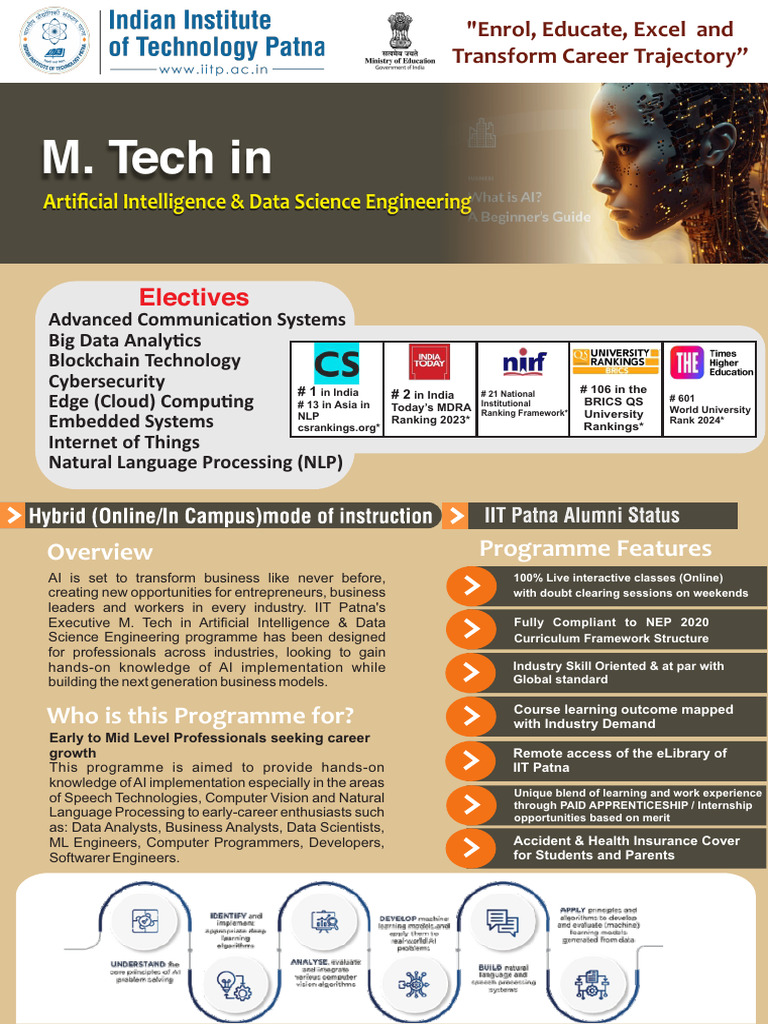 Iitp M.tech Ai & Dse Brochure | PDF