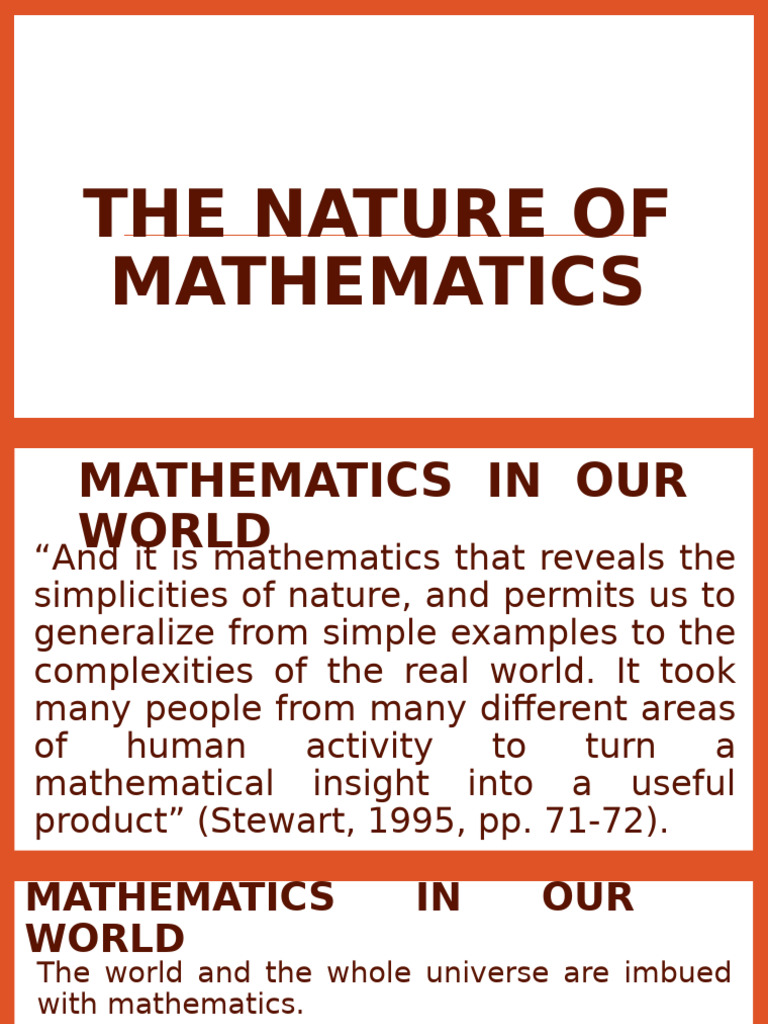 The Nature of Mathematics | PDF